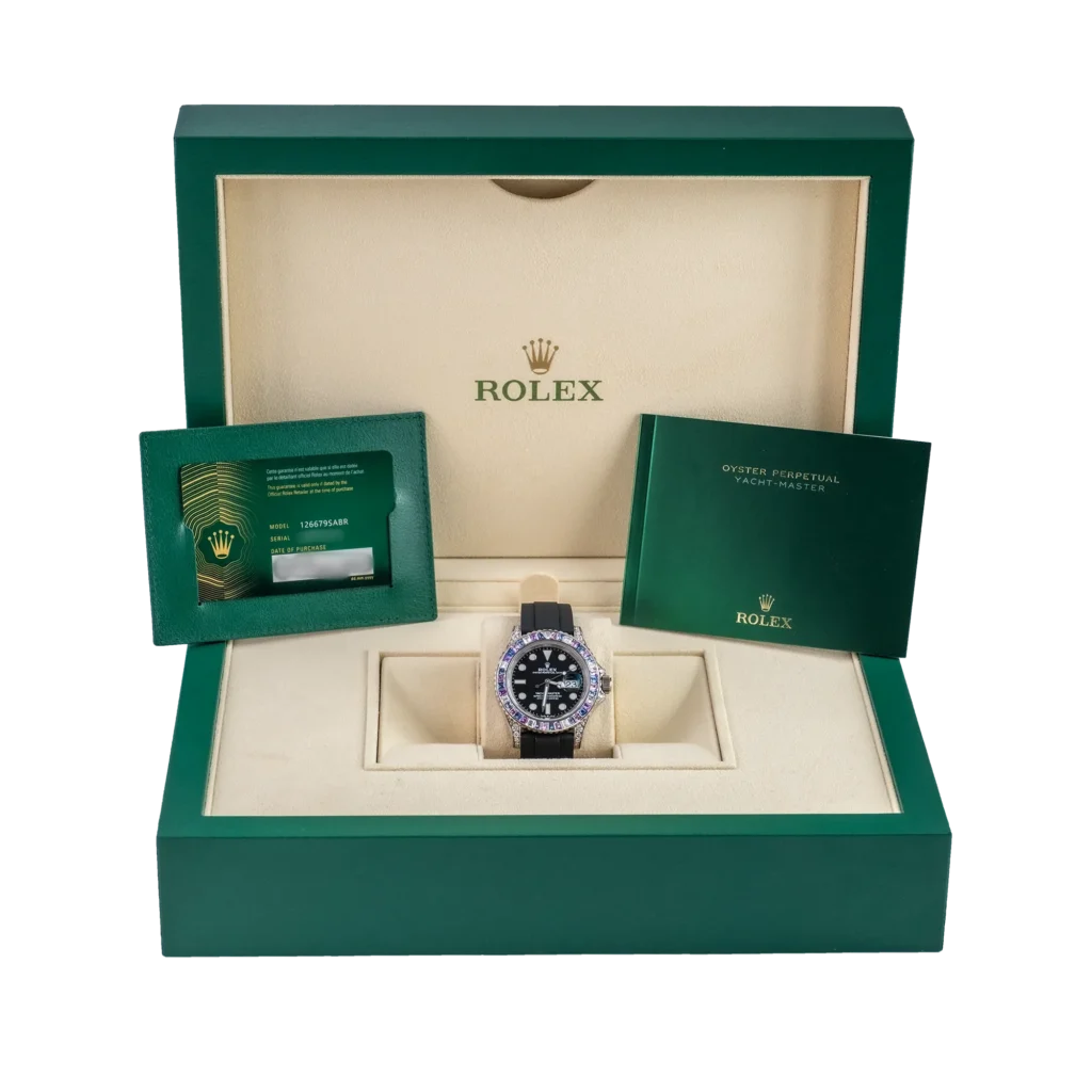 Rolex Yacht-Master Cotton Candy 40mm White Gold Black Dial Oysterflex ...