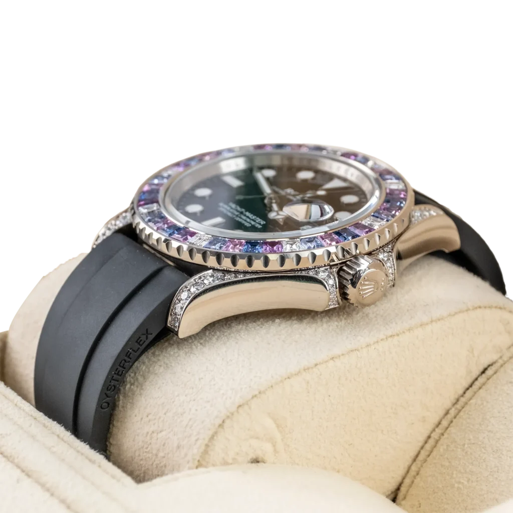 Rolex Yacht-Master Cotton Candy 40mm White Gold Black Dial Oysterflex ...